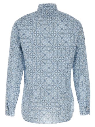 Barba Vintage Floral Print Shirt - Blue