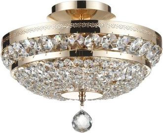 Maytoni Maytoni - Ottilia Plafonnier semi-encastré doré et cristal, 3 lumières, E14