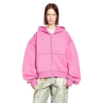 Acne Studios Signature Logo Zip-Up Hoodie