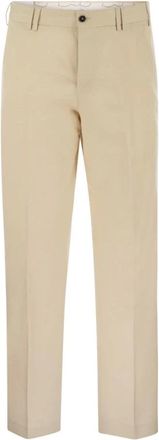 Pantaloni Torino Homme, Pantalons, Beige, Taille: L Pantalon Michael retravaill&eacute; en coton et lin