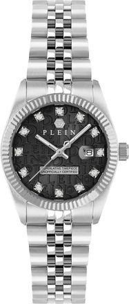 Philipp Plein Uhr - Quarz-Analoguhr Date Superlative - Gr. unisize - in Silber - f&uuml;r Damen