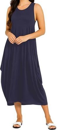 Re Tech UK Robe à col Rond - pour Femme - sans Manches/Coupe Ample - pour Layering - Bleu Marine - UK 16-18 / EU 44-46 (Grande Taille)