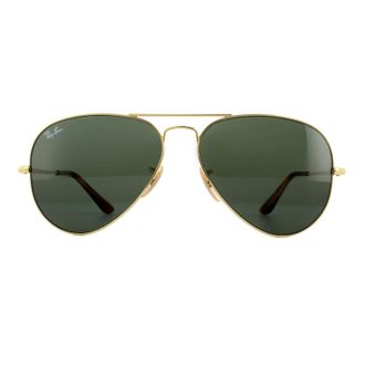 Ray-Ban Sonnenbrille Aviator Metall II RB3689 914731 Gold Grün