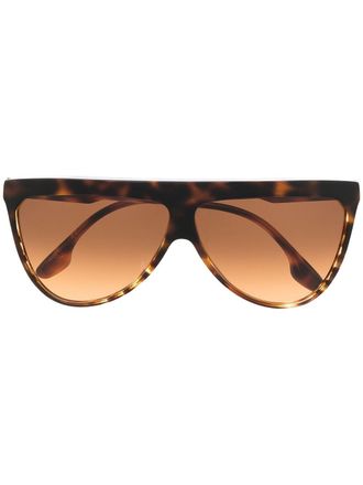 Victoria Beckham Flat Top V Pilotenbrille - Braun