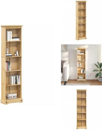 vidaXL Vidaxl - Bibliothèque Corona 46x20x170 cm bois de pin massif - Bibliothèque Design - Bibliothèque Bois - Bibliothèque Pin Massif - Étagère Murale