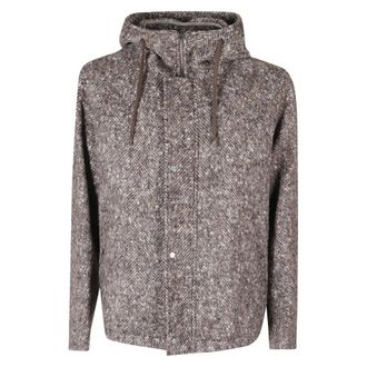Herno Kurzer Mantel mit Kapuze - - Jackets - Herren - Braun - XL