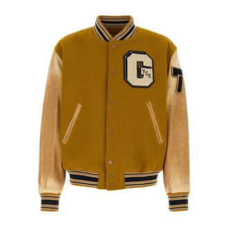 Golden Goose Homme, Vestes, Jaune, Taille: L Veste Bomber en Laine Aleandro