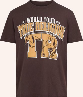 True Religion T-Shirt Arch Logo braun