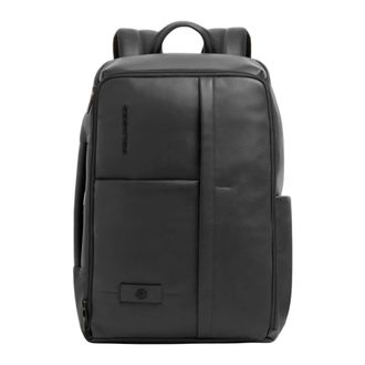 Piquadro Erweiterbarer Leder-Reiserucksack f&uuml;r Laptops bis 15-6 Zoll- 31 L - - Bags - Herren - Schwarzk - ONE SIZE
