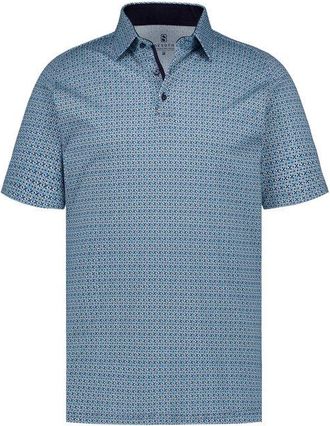 DeSoto Herren Polo-Shirt blau gemustert