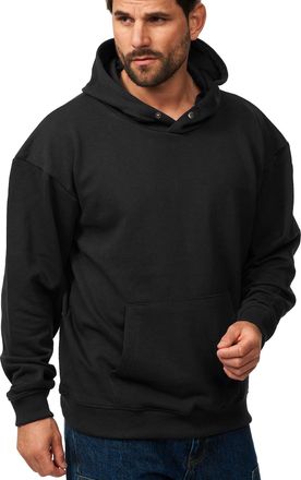 SOULSTAR Herren Oversize Hoodie Kapuzenpullover Einfarbig Basic Pullover Kapuzen-Sweatshirt F&uuml;r M&auml;nner S2_PRE-Hood-Black-XXL