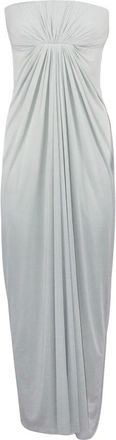 Alberta Ferretti Femme, Robes, Bleu, Taille: 40 FR Draped Strapless Dress