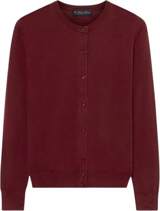 Brooks Brothers Femme, Pulls, Rouge, Taille: 38 FR Gilet en laine mérinos