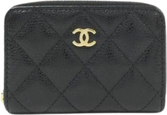 Chanel Porte-monnaie/&eacute;tui &agrave; monnaie Pre-owned - Femme - Pre-owned - Noir - Taille: ONE Size
