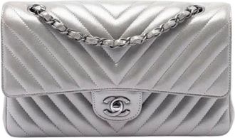 Chanel Sac bandouli&egrave;re classique pr&eacute;-aim&eacute; - Femme - Pre-owned - Gris - Taille: ONE Size