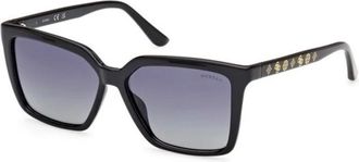 Guess Femme, Accessoires, Noir, Taille: 55 MM Madelyn Retro Square Lunettes de soleil