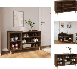 vidaXL Vidaxl - Schuhregal Braun Eichen-Optik 102x36x60 cm Holzwerkstoff - Schuhschrank - Schuhregal - Garderobe - Flurmöbel - Holzwerkstoff
