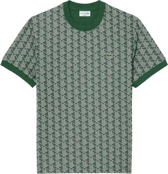 Lacoste Homme, Tops, Multicolore, Taille: L T-shirt Jacquard Monogramme
