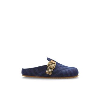 Burberry Femme, Chaussures, Bleu, Taille: 41 EU Urchin Slides