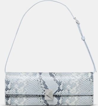 Kate Spade New York Kate Spade Deco Snake Pr&auml;gung Weiche Mini-Umh&auml;ngetasche f&uuml;r Frauen in Blasses Saphirblau | Leder