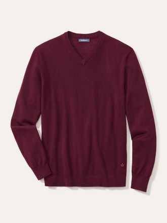 Walbusch V-Ausschnitt-Pullover Herren Merino V-Ausschnitt-Pullover extrafein, pflegeleicht