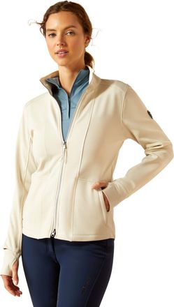 Ariat Womens Zaphus Full Zip Sweatshirt Long Sleeve in Summer Sand, Size X-Large, by Ariat