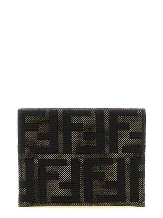 Fendi FF Zucca Jacquard Card Case - Black