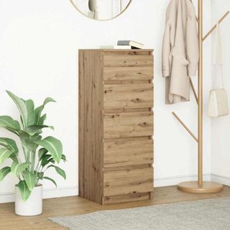 vidaXL vidaXL Buffet et tiroirs ch&ecirc;ne artisanal 37,5x35x99 cm bois ing&eacute;nierie