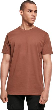 Build Your Brand Herren T-Shirt Round Neck, Männer Basic T-Shirt mit Rundhalsausschnit, Regular Fit, Baumwolle, Bark, 5XL