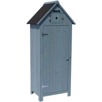 Habitat et Jardin Habitat Et Jardin - Armoire de jardin Cabanon - 77 x 54.5 x 179 cm - Bleu ciel