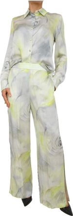 Blugirl Femme, Pantalons, Multicolore, Taille: 42 FR Pant Lungo Raso Stampato