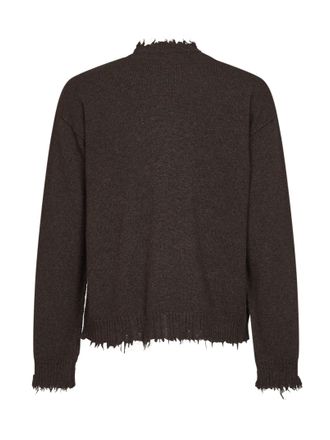 Uma Wang Mens Crewneck Cashmere Sweater - Brown