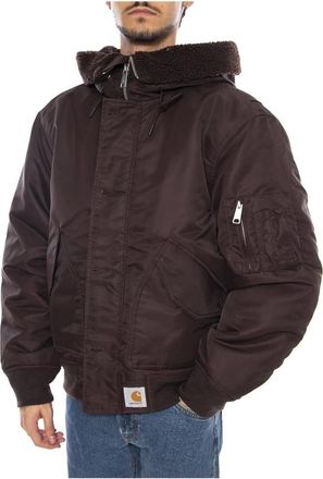 Carhartt Work in Progress Homme, Vestes, Brun, Taille: L Hooded Oltera Bomber