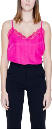 Vila Vila, Femme, Tops, Rose, Taille: 38 FR Lace Trim Cami Top