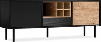 Konsimo LOFTY TV-Schr&auml;nk Loft-Stil, schwarz
