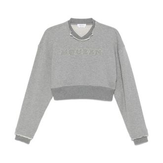 Alexander McQueen Graue Sweater Kollektion - - Sweatshirts & Hoodies - Damen - Grau - XS