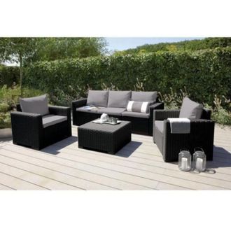 Allibert Allibert California salon de jardin modulable gris 5 places