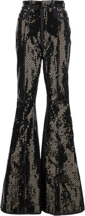 Rick Owens Femme, Jeans, Noir, Taille: W28 Bolan Flared Rhinestoned Jeans