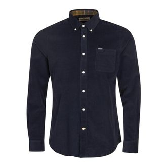 Barbour Marineblau Ma&szlig;geschneidertes Cord-Hemd - - Shirts - Herren - Blau - XL