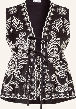 Mrs & Hugs Mrs & Hugs Bluse Mit Leinen schwarz