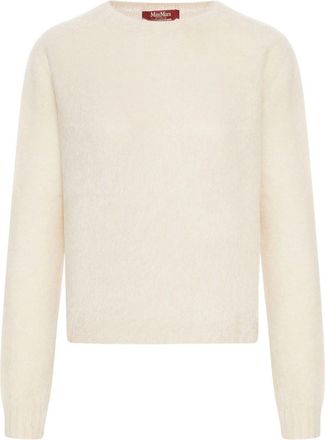 Max Mara Rundhalspullover - Hellbraun