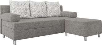 Mirjan24 Schlafsofa Dover, Sofa mit Bettkasten und Schlaffunktion, Bettsofa, Farbauswahl, Schlafcouch mit Chromfüße, Couch, Couchgarnitur (Schlafsofa mit Polst