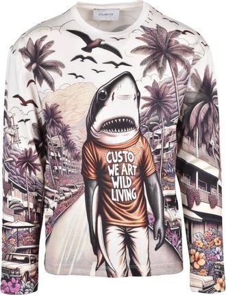 Custo Barcelona Homme, Tops, Multicolore, Taille: L Long Sleeve Top