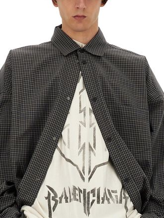 Balenciaga Oversized Cotton Shirt - Multicolor