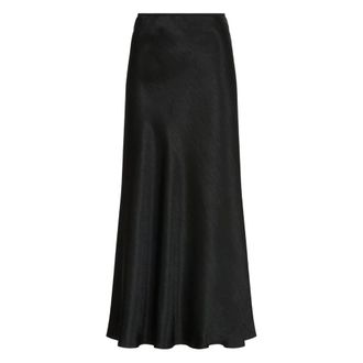 Maison Margiela Schwarzer Satin Bias Cut Midi Rock - - Skirts - Damen - Schwarzk - S