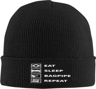 Generic Doux Bonnet dhiver Tricot&eacute;, Cornemuse dr&ocirc;le Manger Dorm R&eacute;p&eacute;ter Cornemuse, Unisexe Beanie Hats, Bonnet Hiver Chaud Tricot pour Ski, Sports, Femme