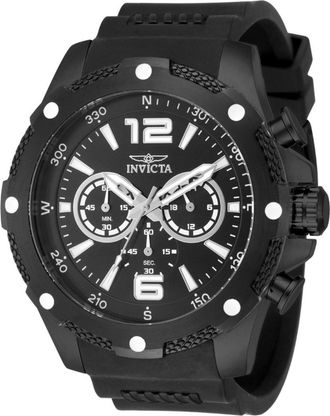 Invicta I-Force 50556 Herrenuhr - Quarzwerk - Edelstahl mit schwarzem Zifferblatt - 50 mm