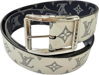 Louis Vuitton Ceinture en toile Pre-owned - Homme - Pre-owned - Beige - Taille: ONE Size