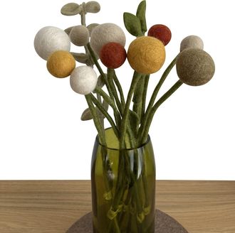 Én Gry & Sif Filzblumen Strauß Blumen aus Filz - Blumenstrauß - Fair Trade - handgemacht (Wüstensand), einzelene Blume: 31cm