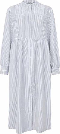 Masai Femme, Robes, Blanc, Taille: 44 FR Long Sleeve Shirt Dress